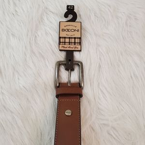 Boconi | Accessories | Boconi Mens Brown Leather Belt Sizes 38 4 42 ...